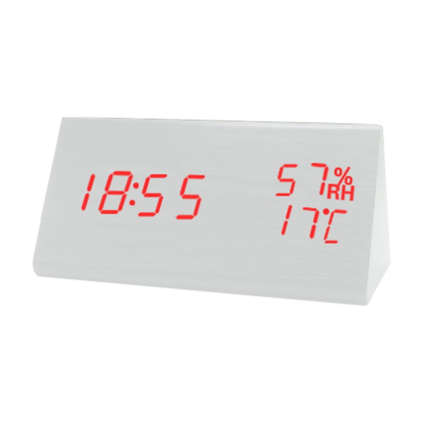 Clock Digital Alarm Clock For Bedroom - Wooden Desk Clock With Date ...