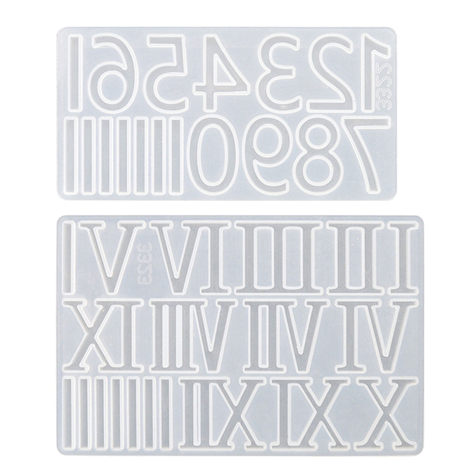 Clock Digital Resin Molds Roman Arabic Numeral Silicone Mold Handmade ...