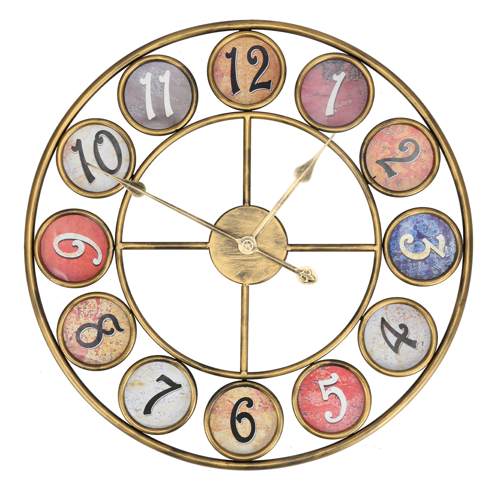 Clock European Retro Circular Digital Long‑Term Durable Living Room ...