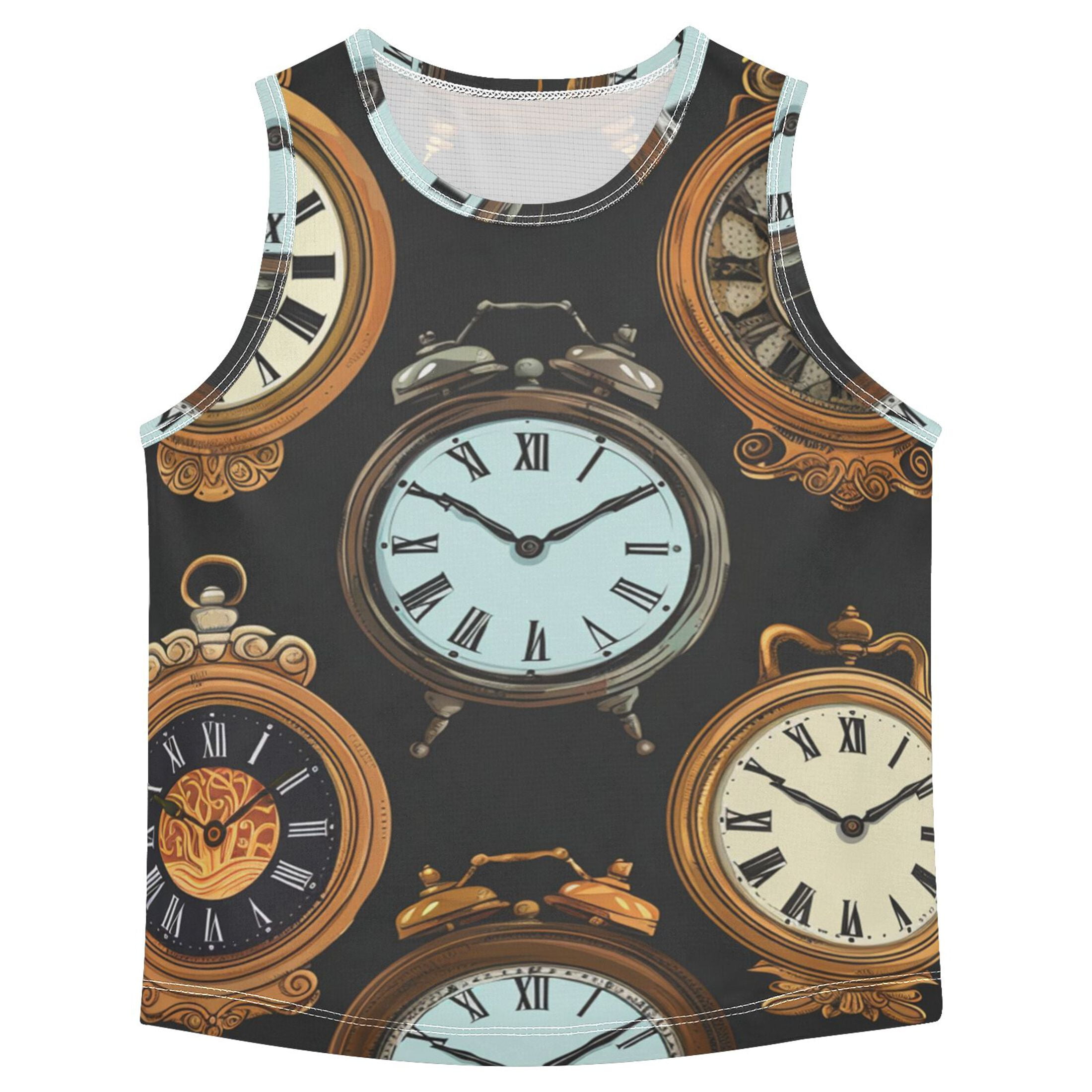 Clock Hand Painted Boys' Vest Undershirt Tank Top Sleeveless Quick Dry ...