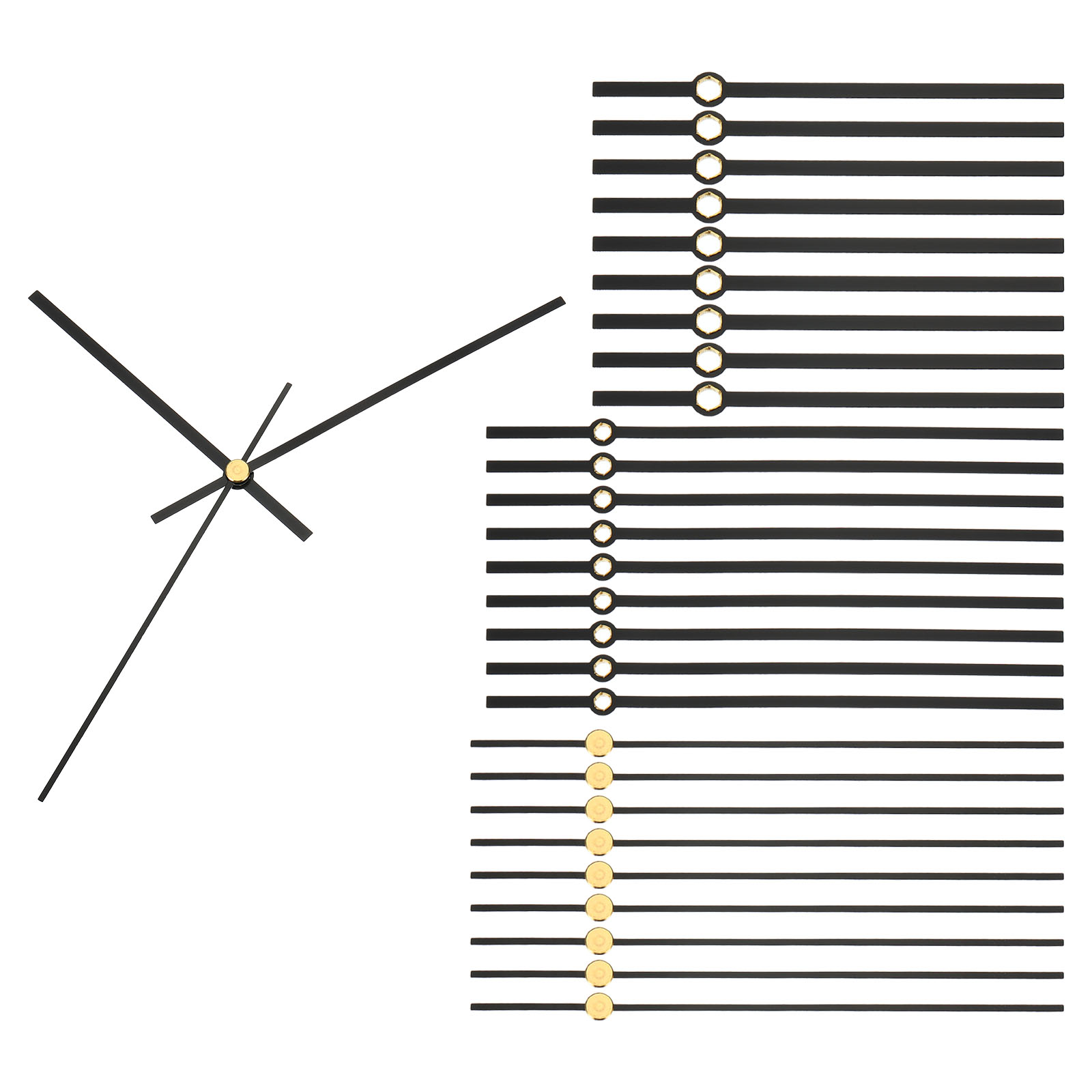 Clock Hands Kit, 10 Set Clock Hands Kits Clock Mechanism Movement ...