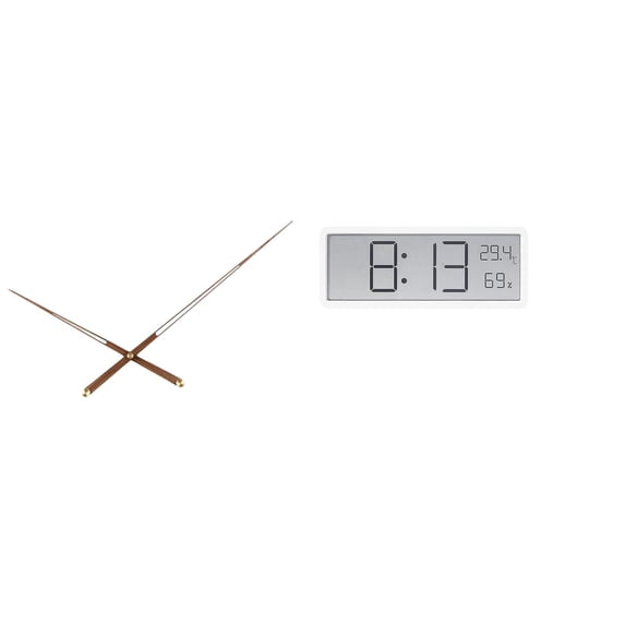Clock Hands Wall Clock Digital Large Display Temperature Humidity ...