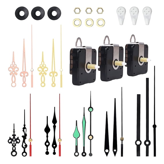 Clock Hands and Motor Kit Clock Mechanism Replacement with 7 Pairs of ...