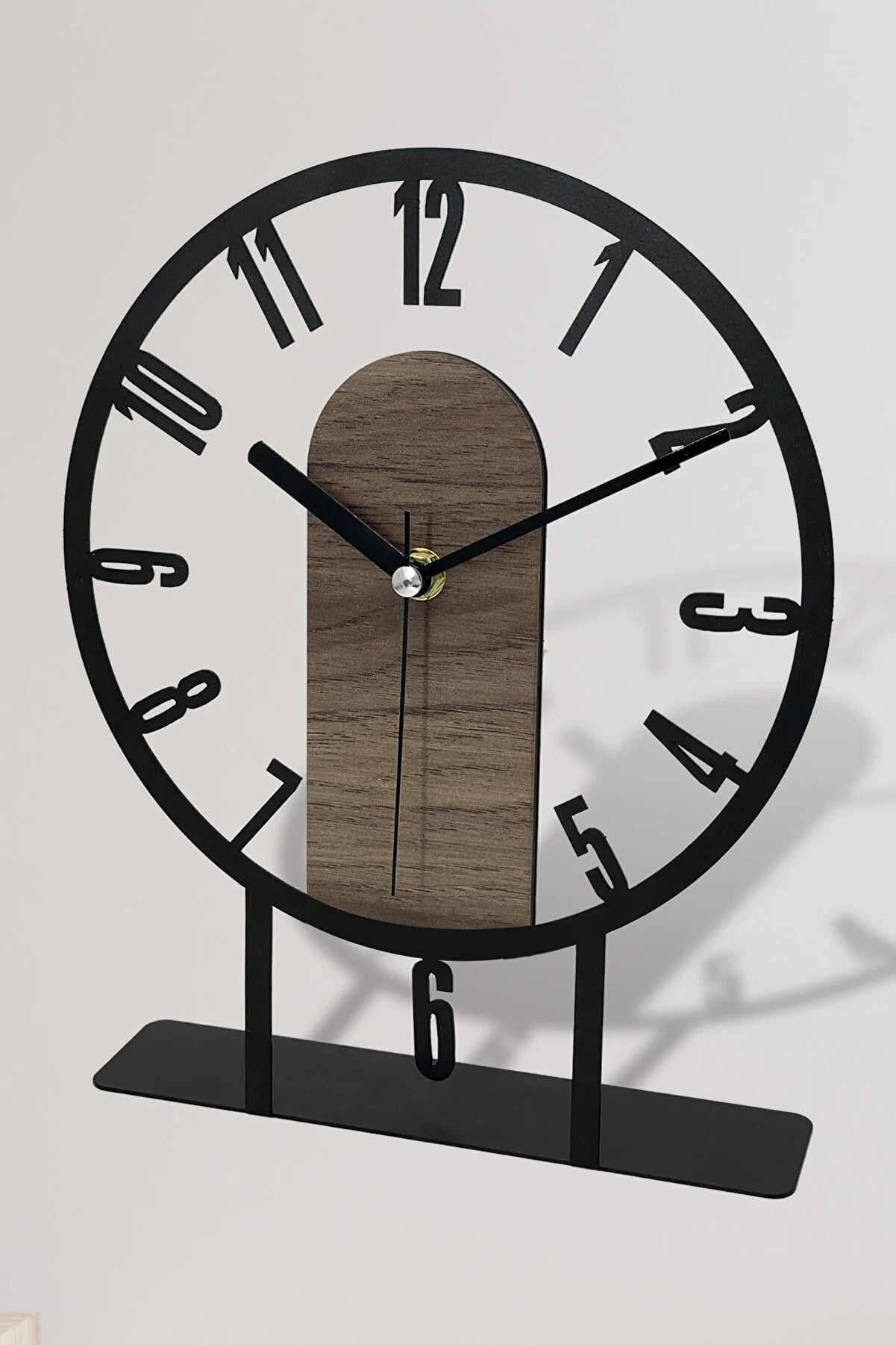 Clock Home Office Study Room Gold/Black Silent Flowing Mechanism Metal ...