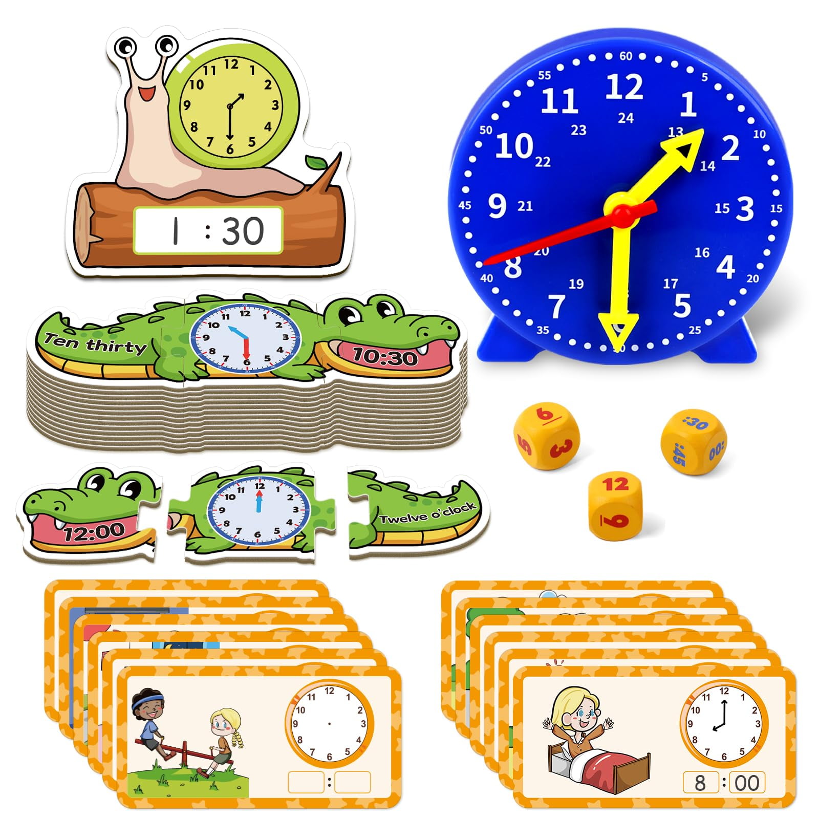 Clock For Kids, Learning Clock Analog Clock Telling Time Teaching ...
