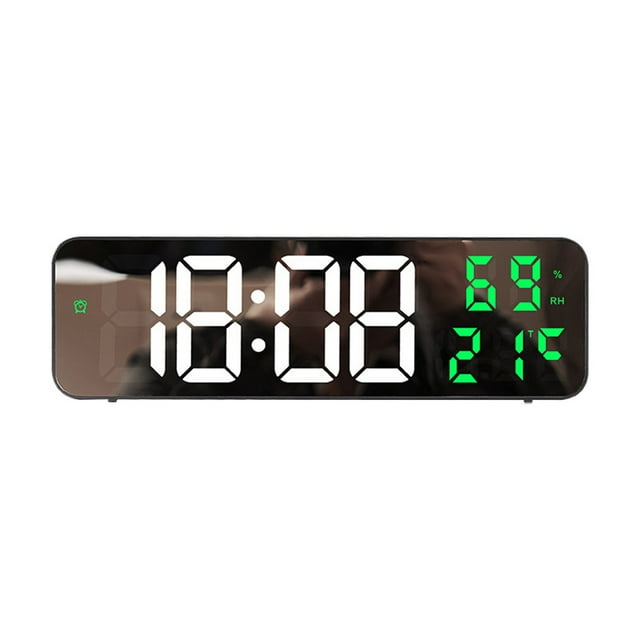 Clock Led Digital Wall Clock Large Screen Wall Mounted Time Temperature ...