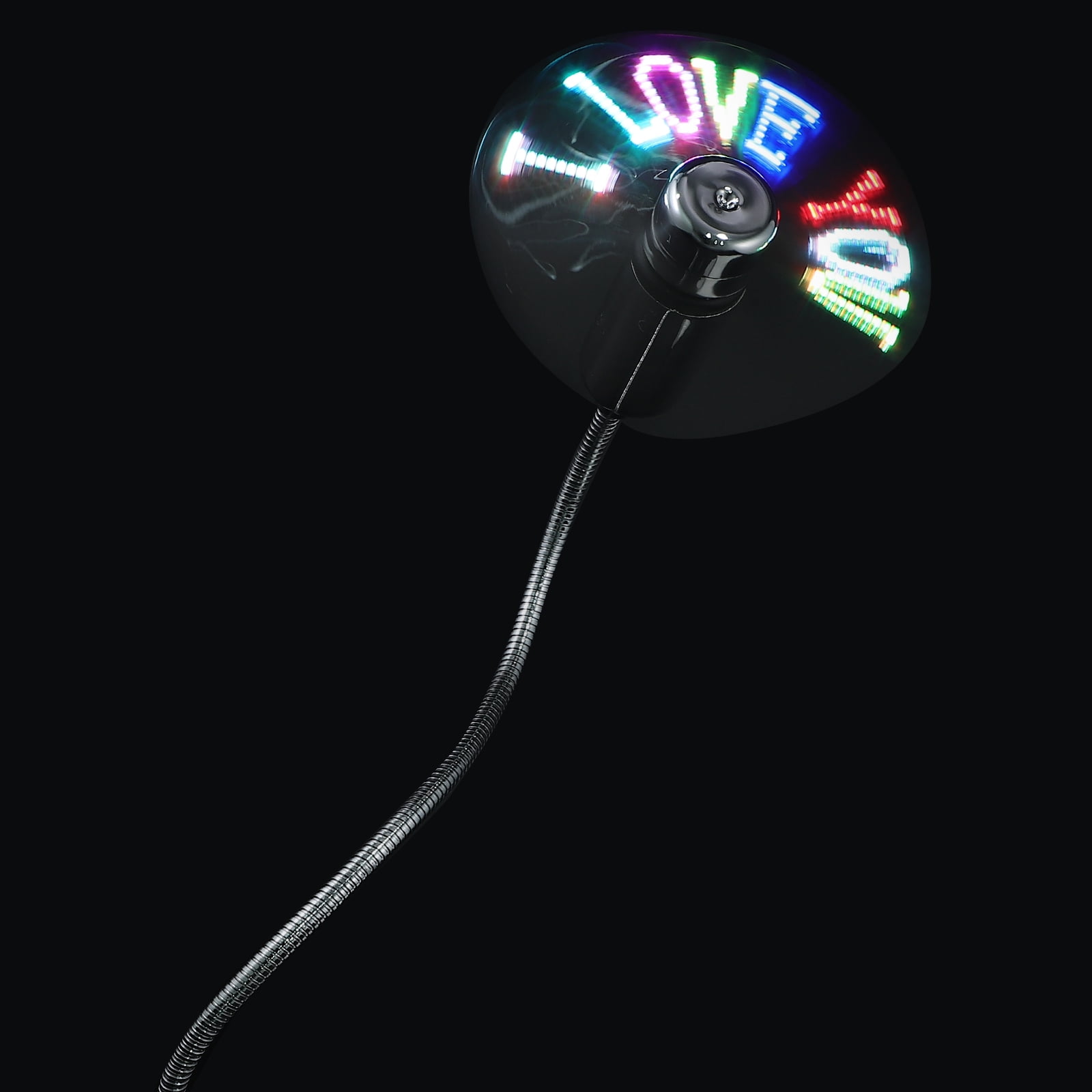 Clock Mini USB Fan Programmable LED Message Portable Fans Mobile ...