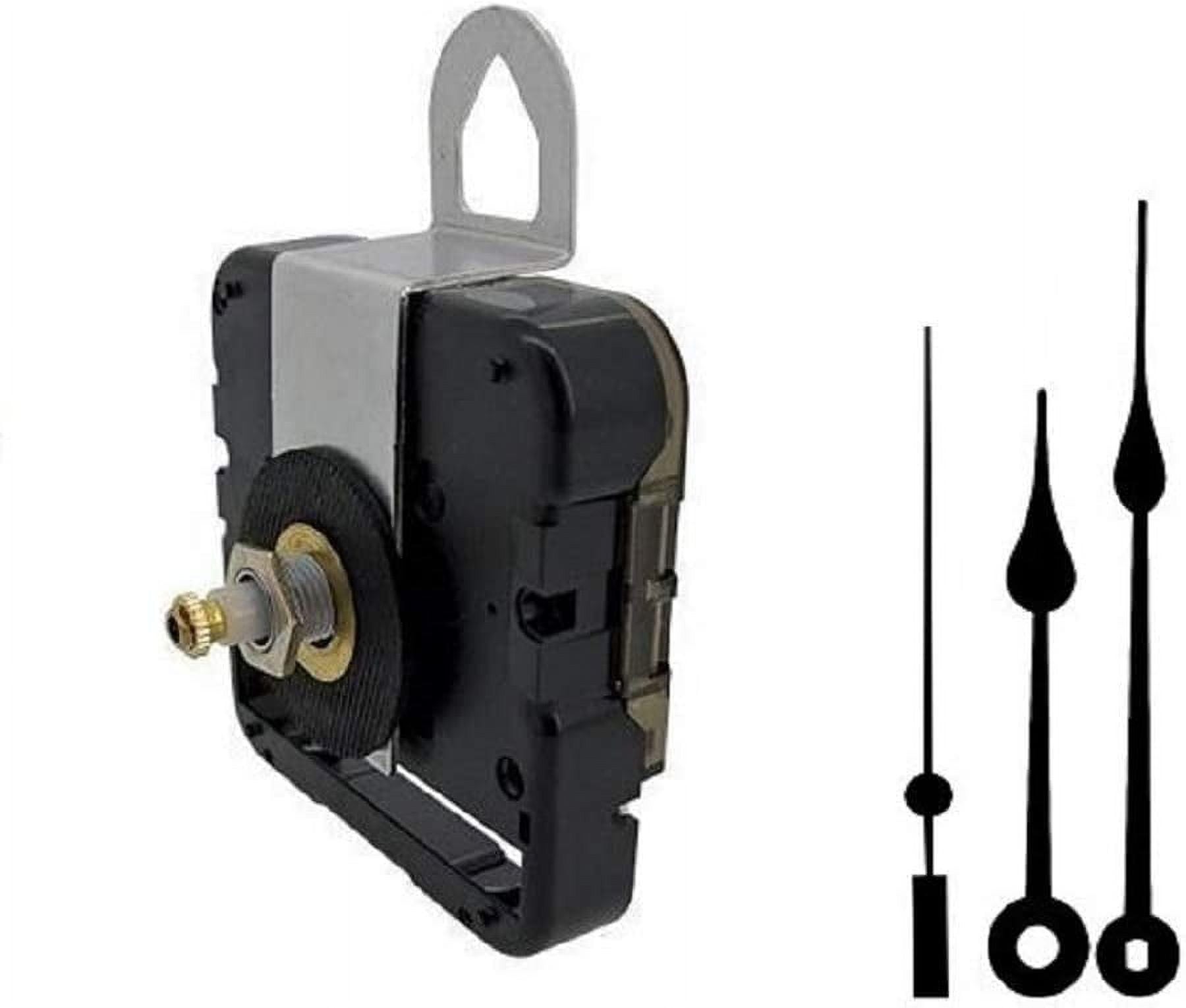 Clock Movement Kit with 5" Black Hands for Dials up to 1/4" - Walmart.com