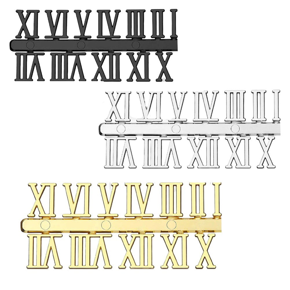 Clock Numerals Kit for DIY Digital Clock Arabic and Roman Numbers Set ...