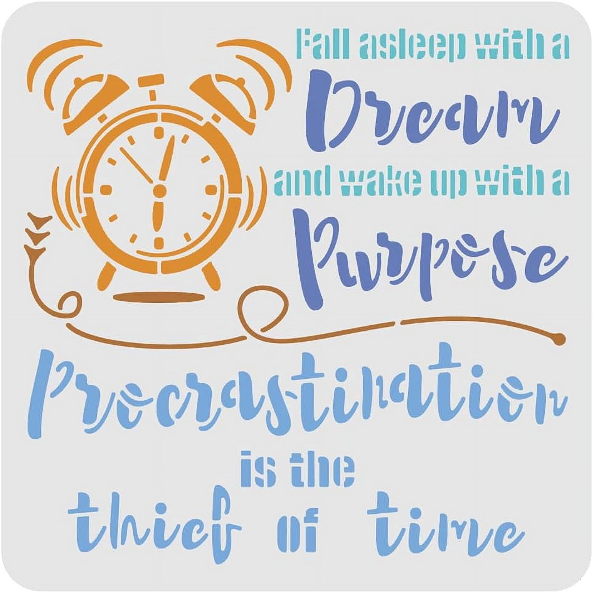 Clock Painting Stencil Template 11.8x11.8 inch Plastic Dream & Purpose ...