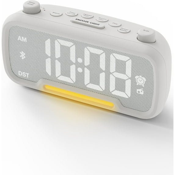 Clock Radio, FM Radio Alarm Clock for Bedroom Modern Design, Auto Scan ...