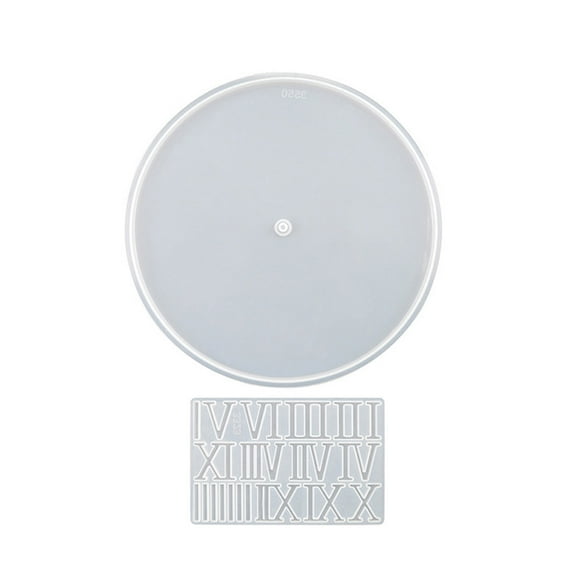 Clock Resin Molds Number Clock Silicone Mold Round Epoxy Resin Casting ...