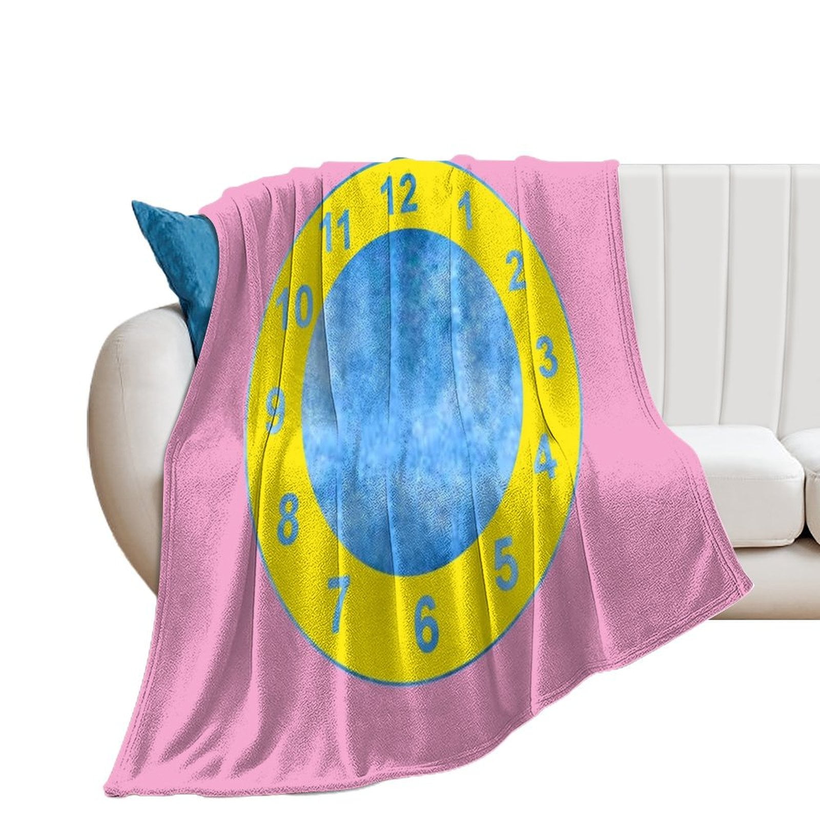 Clock Rug (The Big Comfy Couch) Throw Blanket Decorative Sofa Bed Bed ...