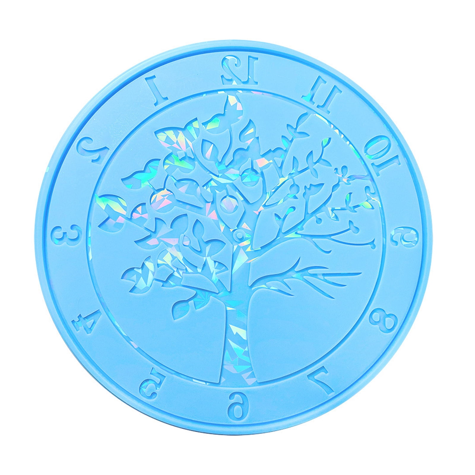 Clock Silicone Mold Clock Resin Molds Rainbow Reflection Resin Clock ...