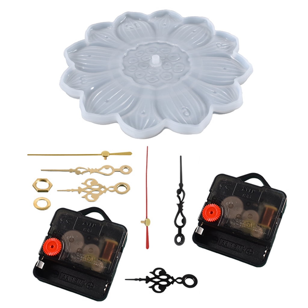 Clock Silicone Mold Lotus Shaped Casting Moulds Wall Decor Molds Art ...