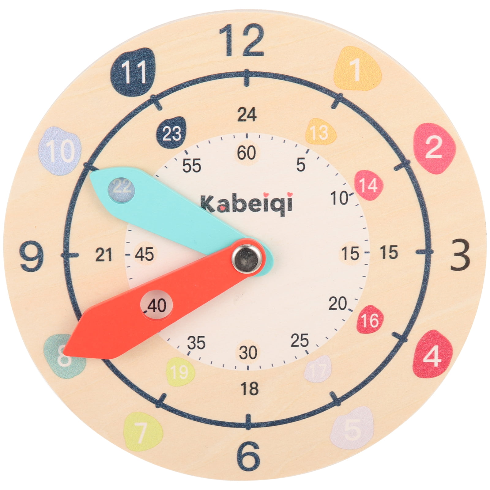 Clock Teaching Time Toy Wooden Kids Educational Learning Telling ...