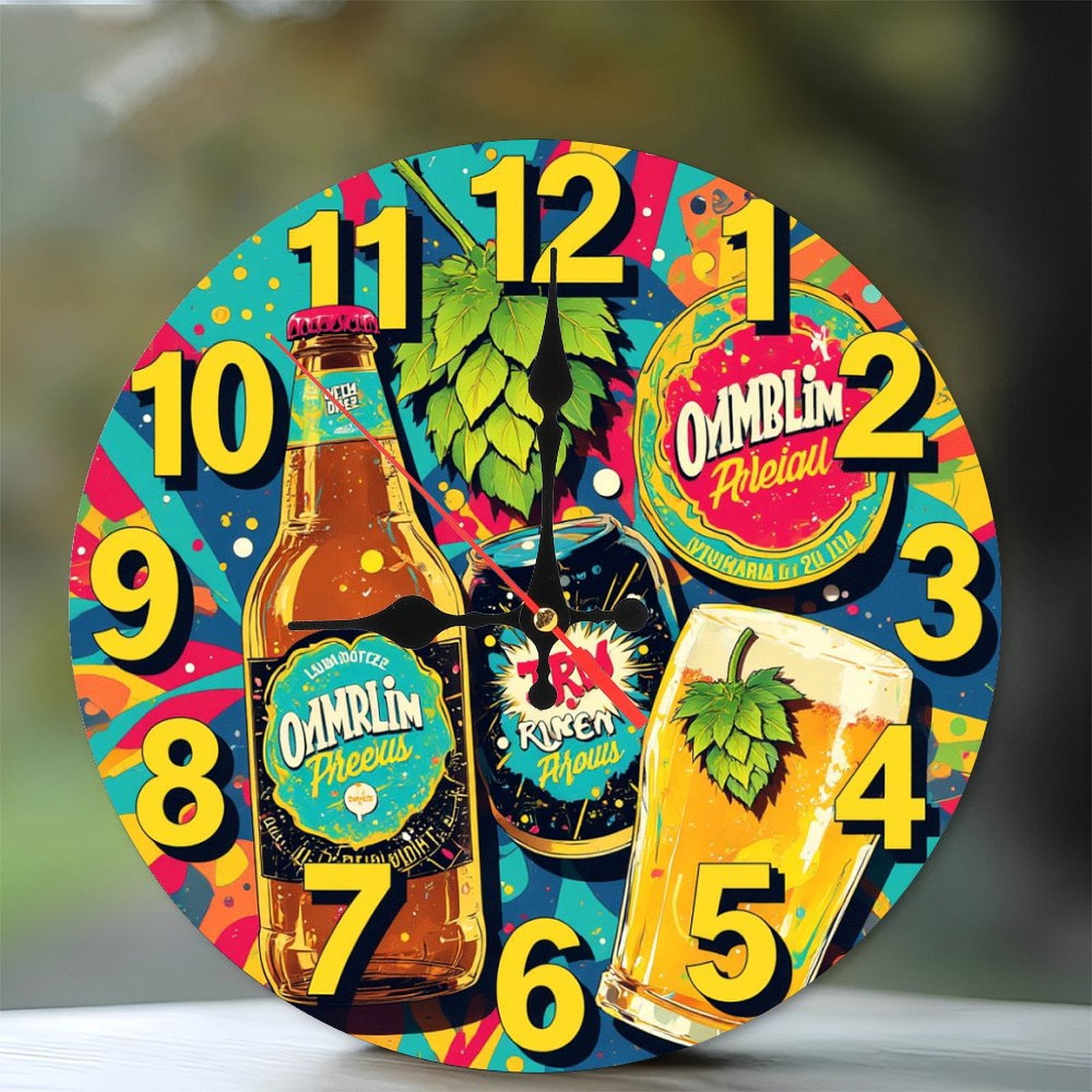 Clock Wall Art Beer Brewery Ommlin Preef Prielau TRM Kuren Prous 10 ...