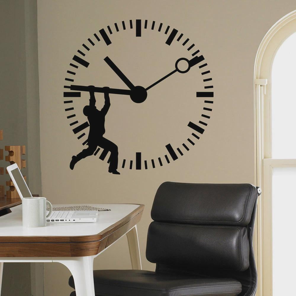 Clock Wall Decal Stop the Time Door Window Vinyl Stickers Bedroom Study ...