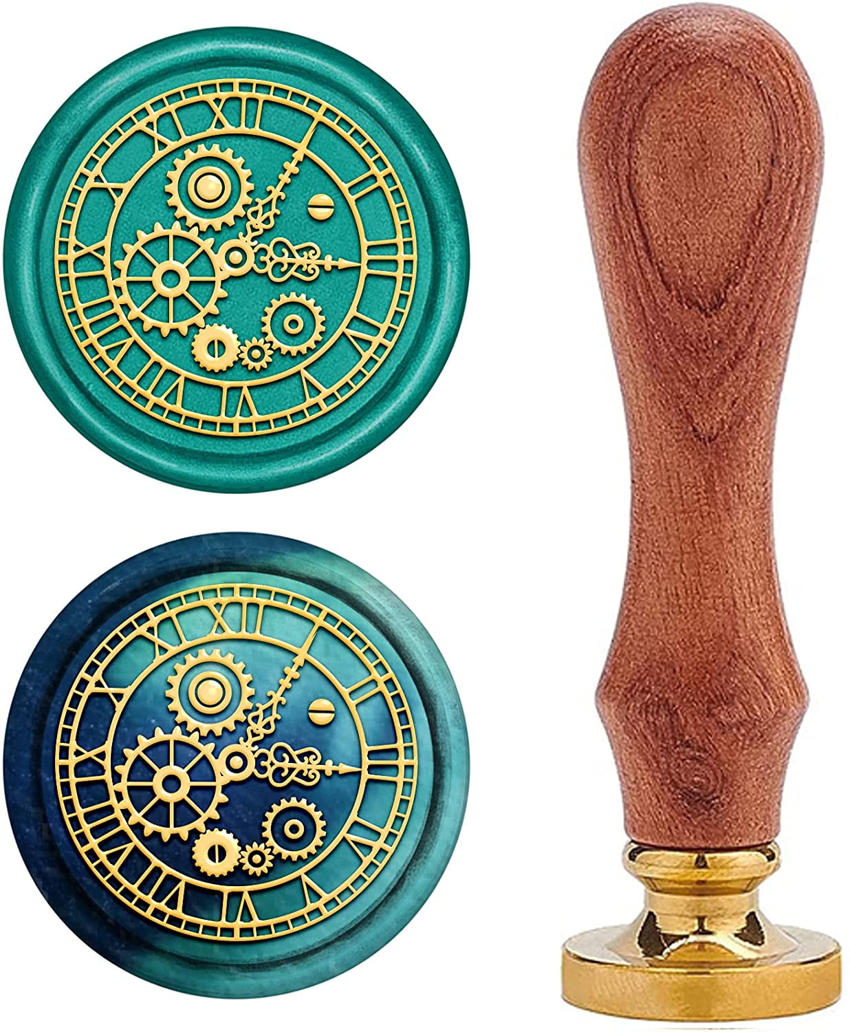 Clock Wax Seal Stamp Vintage Sealing Wax Stamps Clock Retro 25mm ...