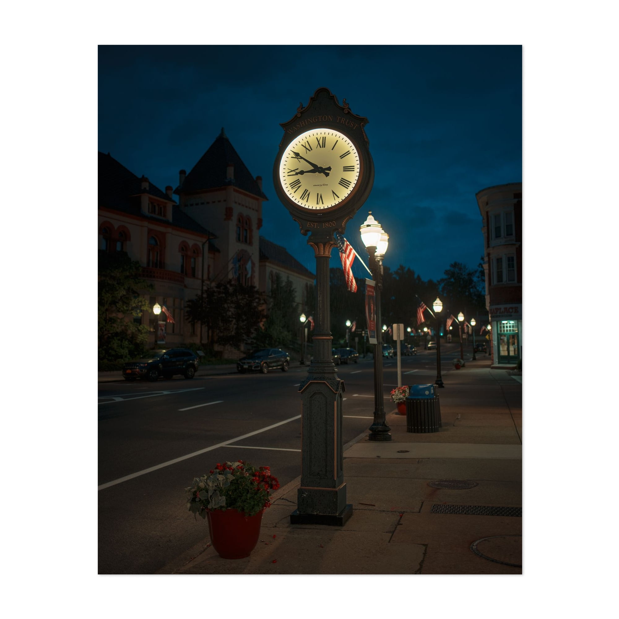 Clock, Westerly - Westerly Rhode Island Photography Unframed Wall Art ...