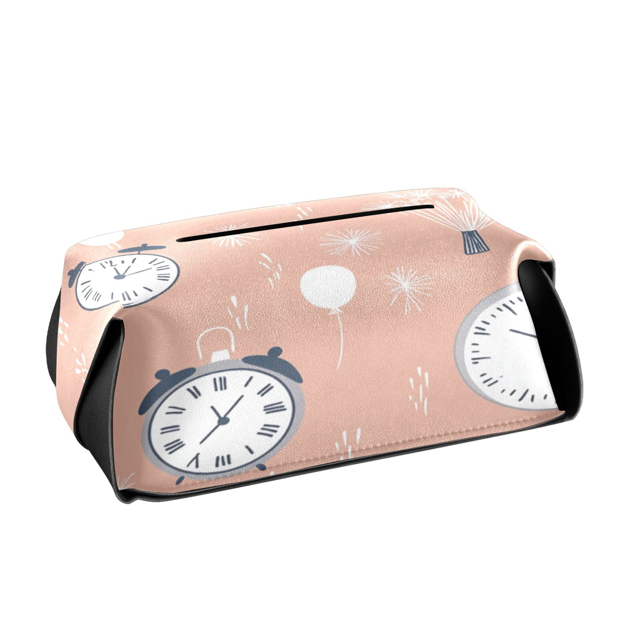 Clock and Fireworks Tissue Holders for Bathrooms Leather PVC Detachable ...