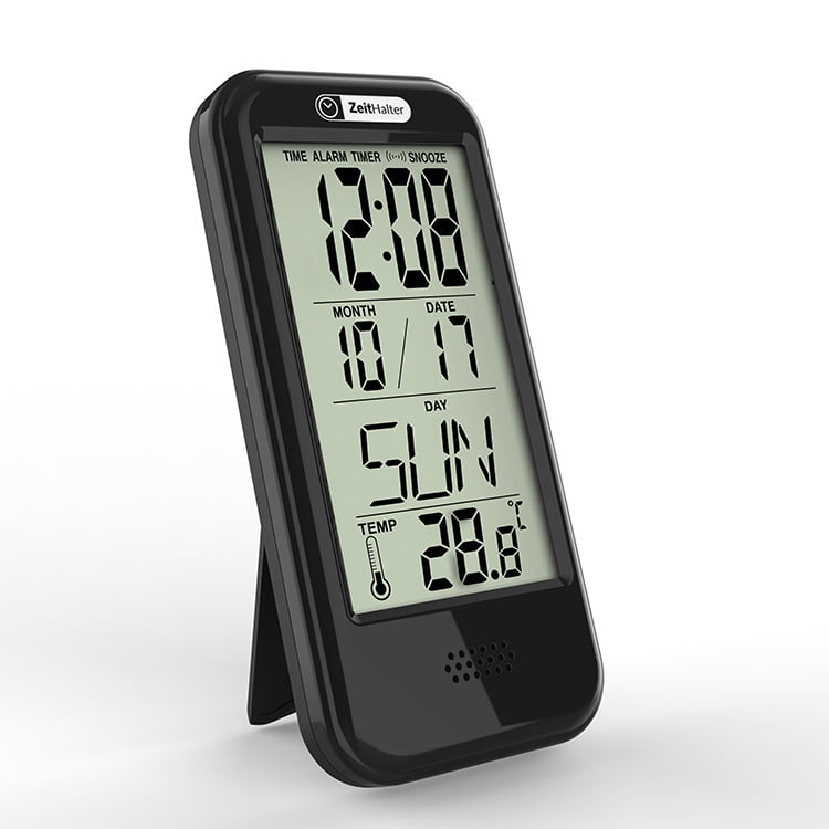Clock creative multi functional temperature and humidity LCD alarm ...