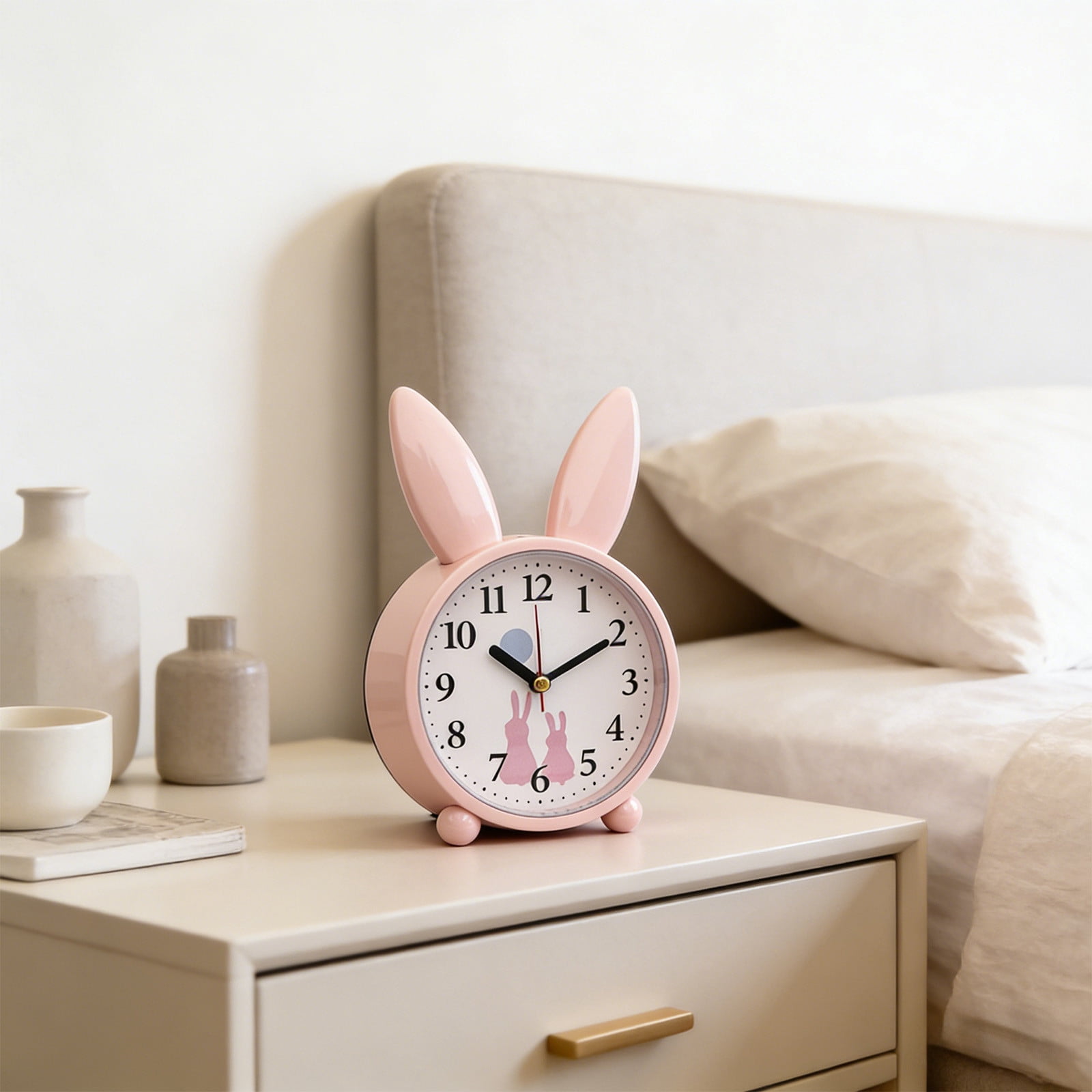 Clock for Bedroom Small Analog Design Reliable Timekeeping Easy Setup ...