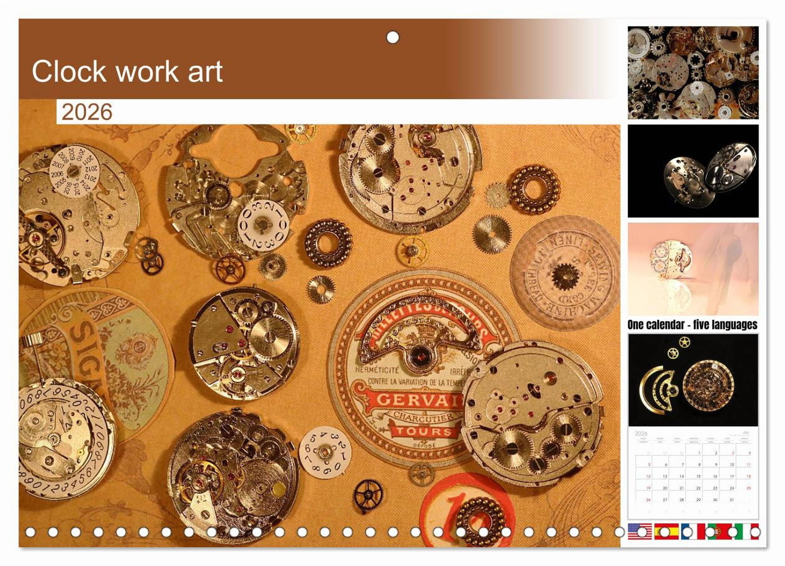 Clock work art (Monthly Wall Calendar 2026 11.7 x 16.5 (open ...