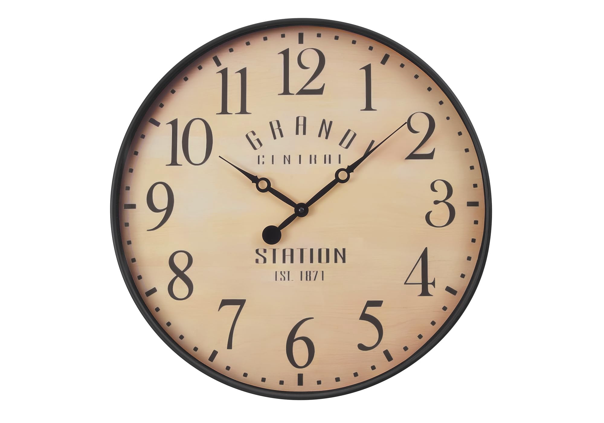 Monarch, Clocks, 20" Round, Antique Brown Wall Clock - Walmart.com