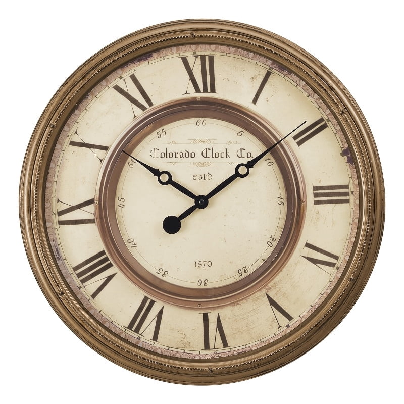 Clocks - 20" Round - Wall Clock - Antique Brown - Transitional ...