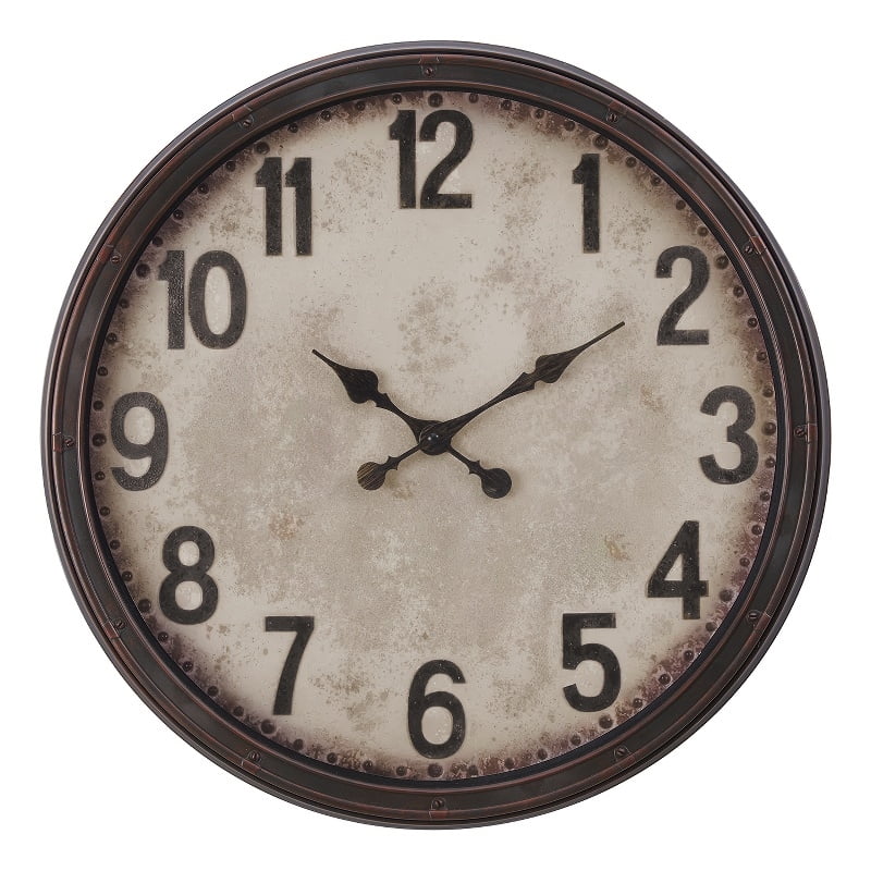 Clocks - 20" Round - Wall Clock - Antique Brown - Transitional ...