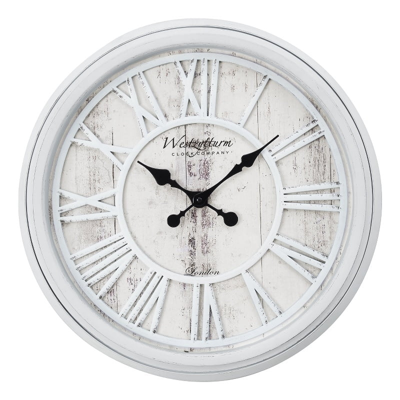 Clocks - 20" Round - Wall Clock - Gray - Transitional - Walmart.com