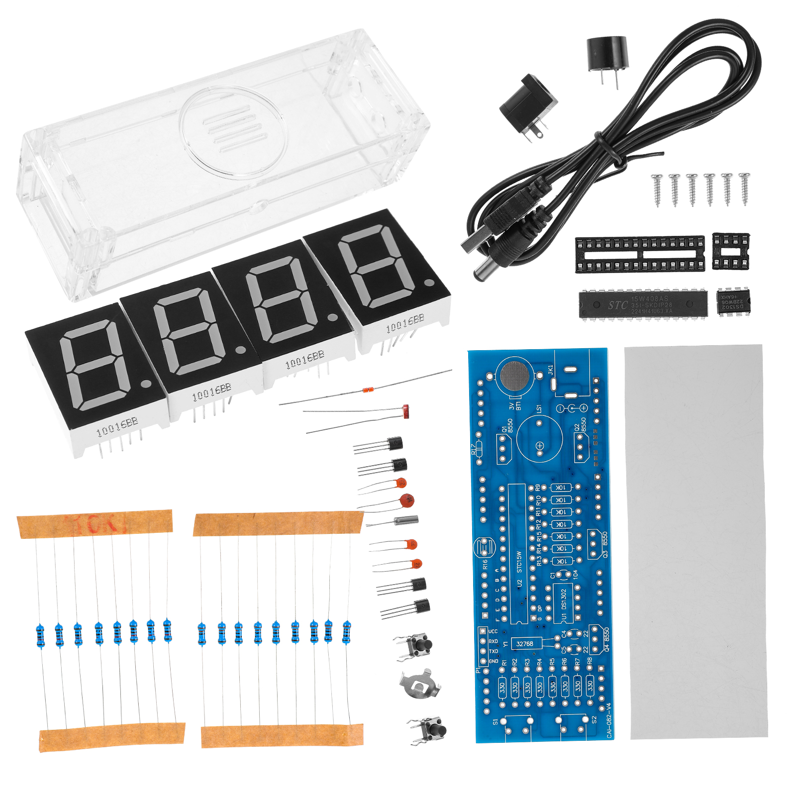 Raindrops SCM LED Digital Clock Components for Time Keeping Plastic ...