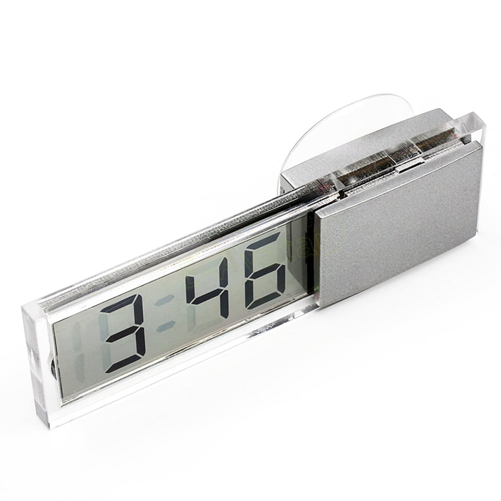 Clocks Large Digital Clock Silver Clock Car Alarm Clock Digital Clock ...