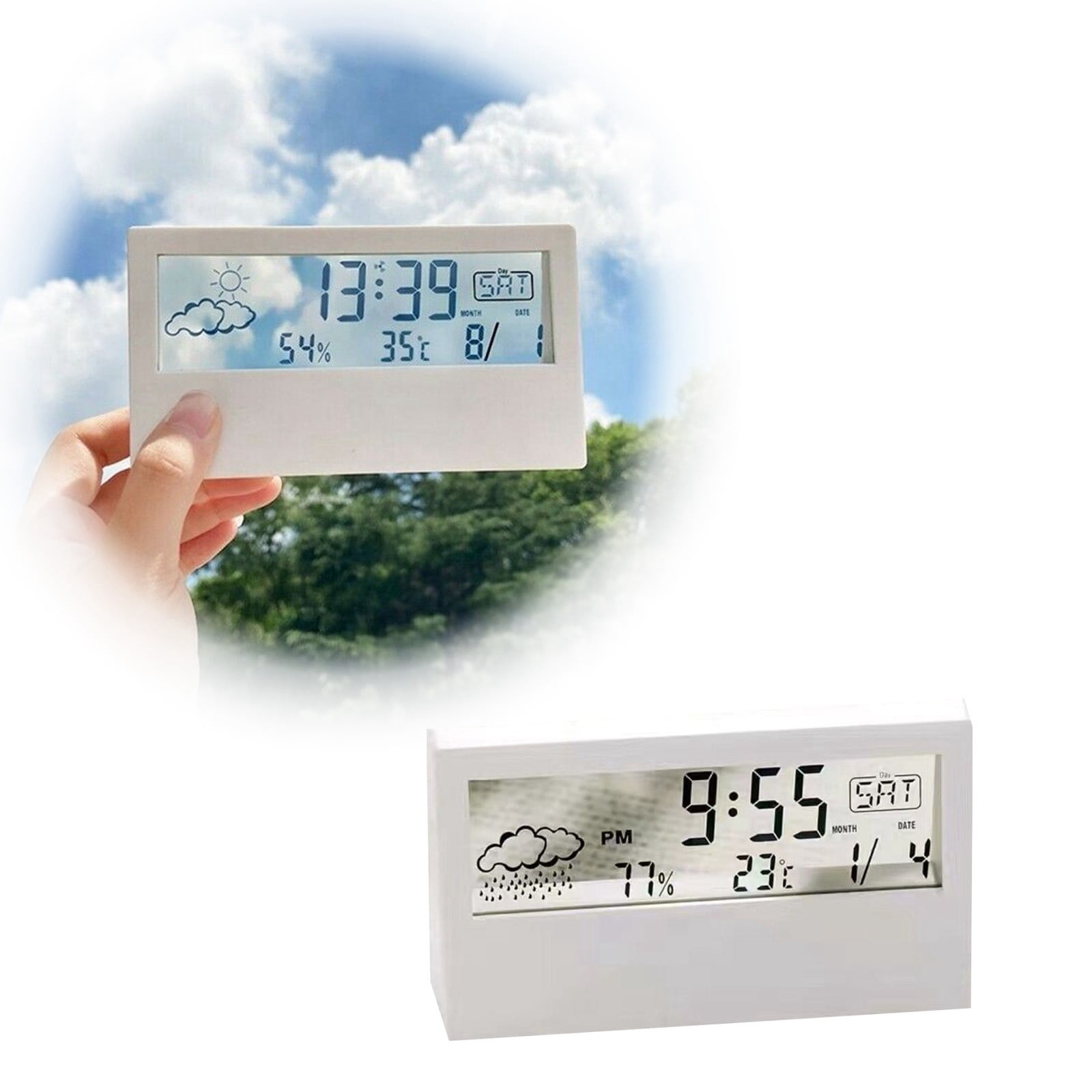 Clocks For Living Room Battery Operated Digital Wall Clock Led Atomic ...