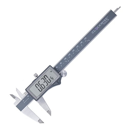 Clockwise Tools DCLR-0605 Stainless Steel LCD Screen Digital Caliper ...