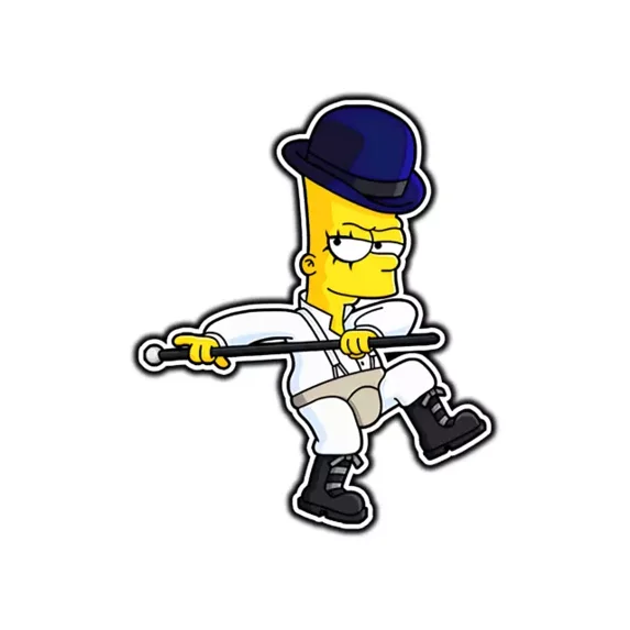 Clockwork Bart Waterproof Sticker Phone Decal Water Bottle Stickers Car ...