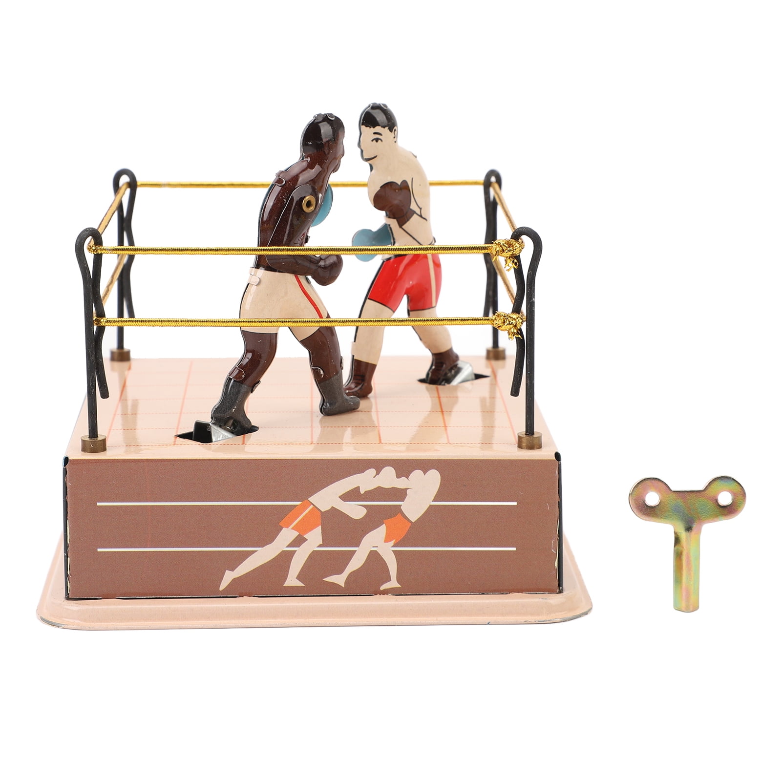Clockwork Boxing Toy Nostalgic Theme Boxing Ring Tin Toy Decorative ...