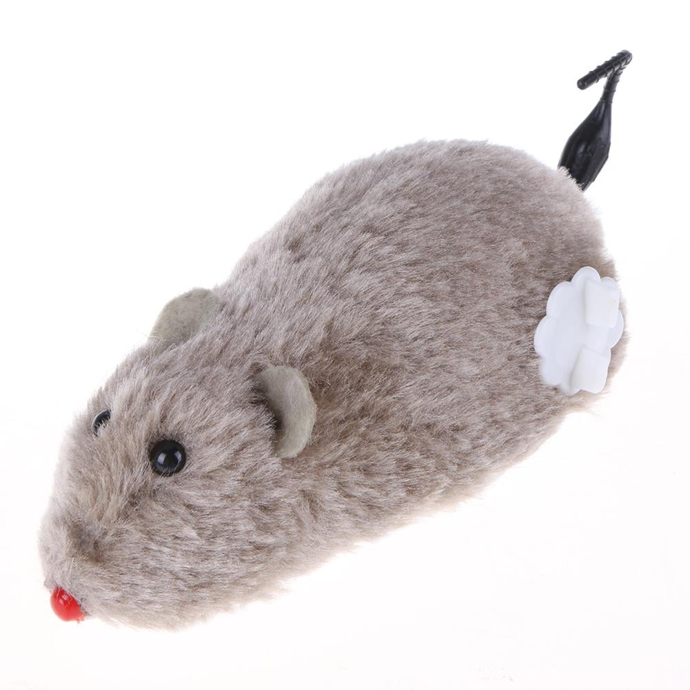 Clockwork Mouse Toy for Cat Dog Plush Rat Mechanical Motion Interactive ...