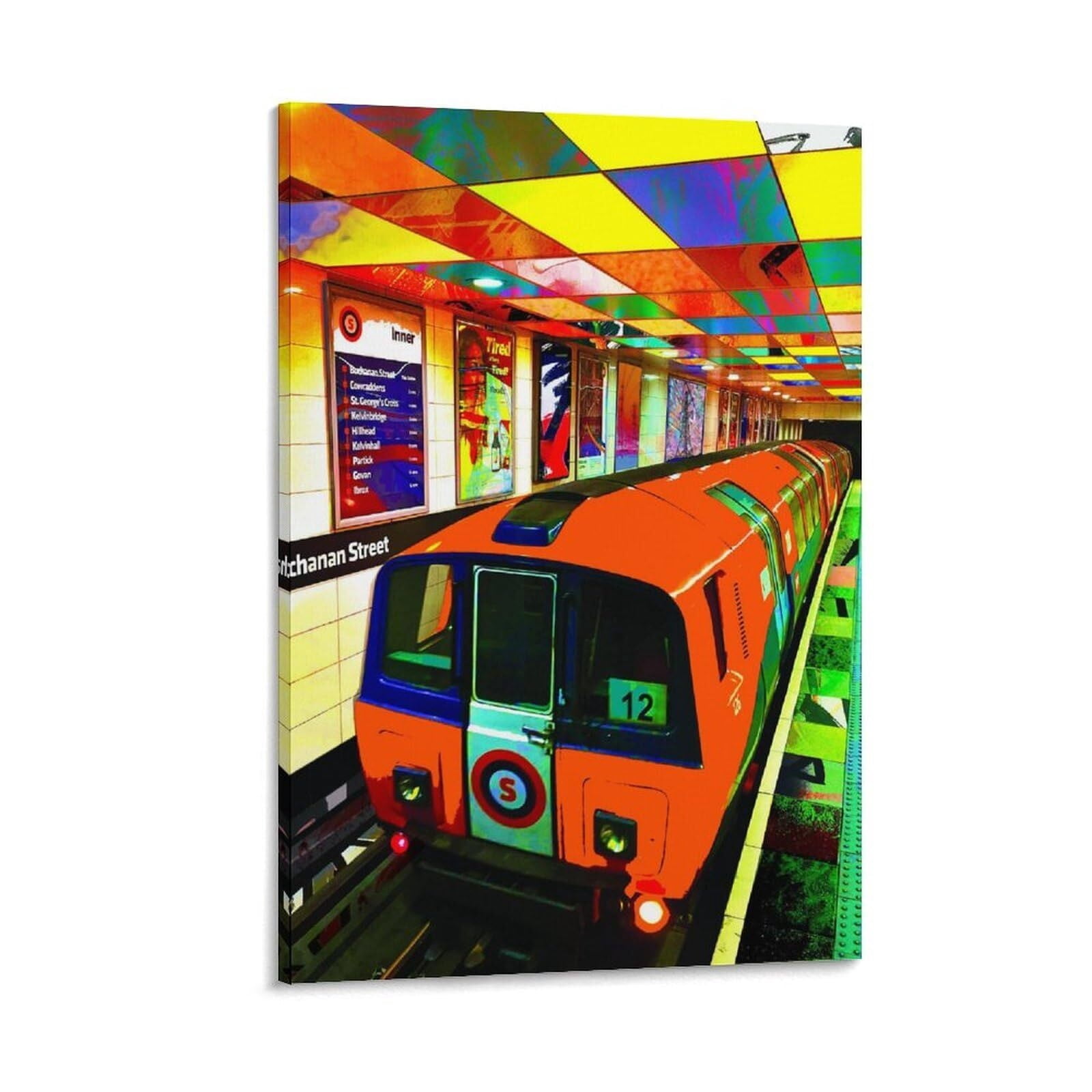 Clockwork Orange Print Glasgow Glasgow Underground Art Print Gift ...