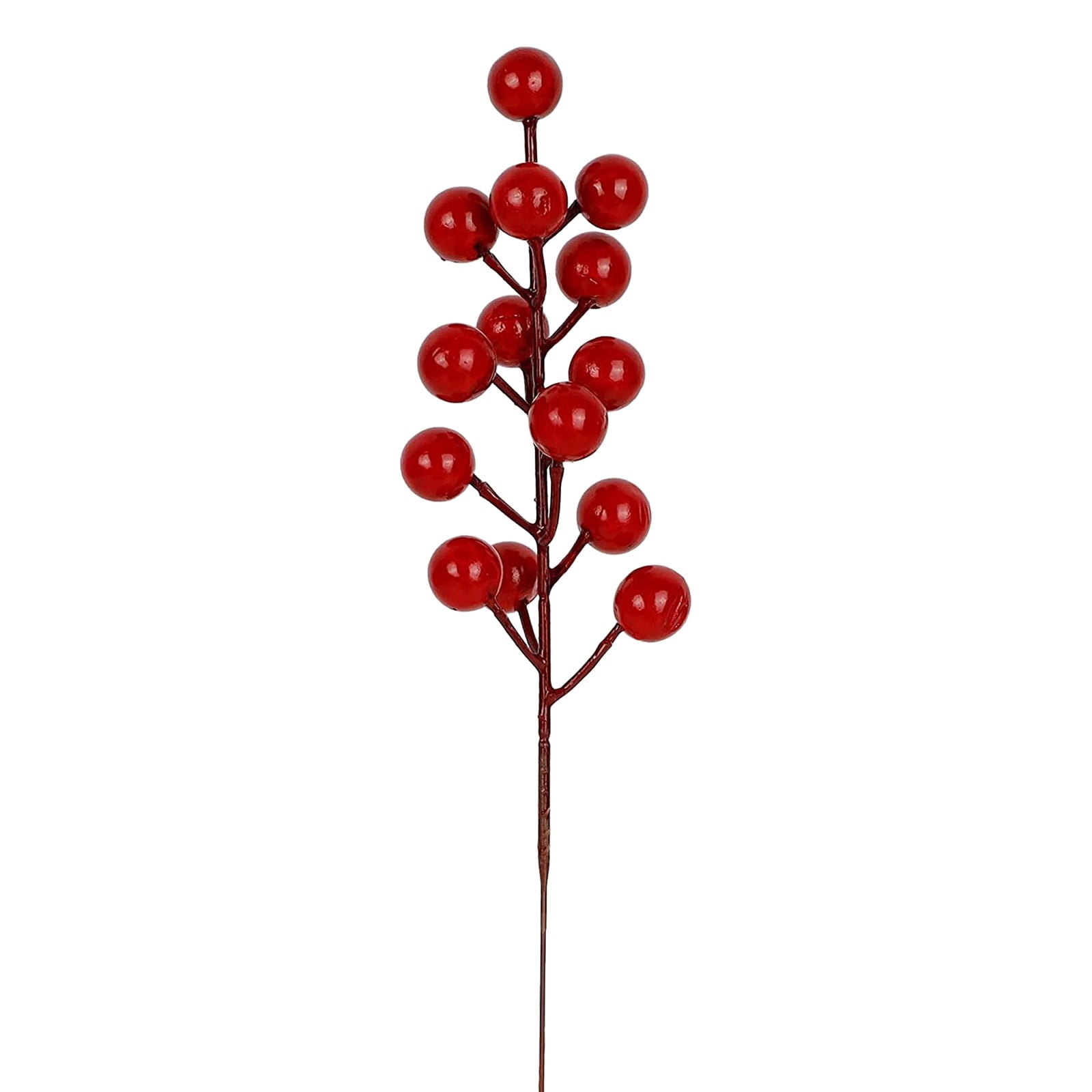 Clode Christmas Picks Artificial Red Berries Stems Ornaments for ...
