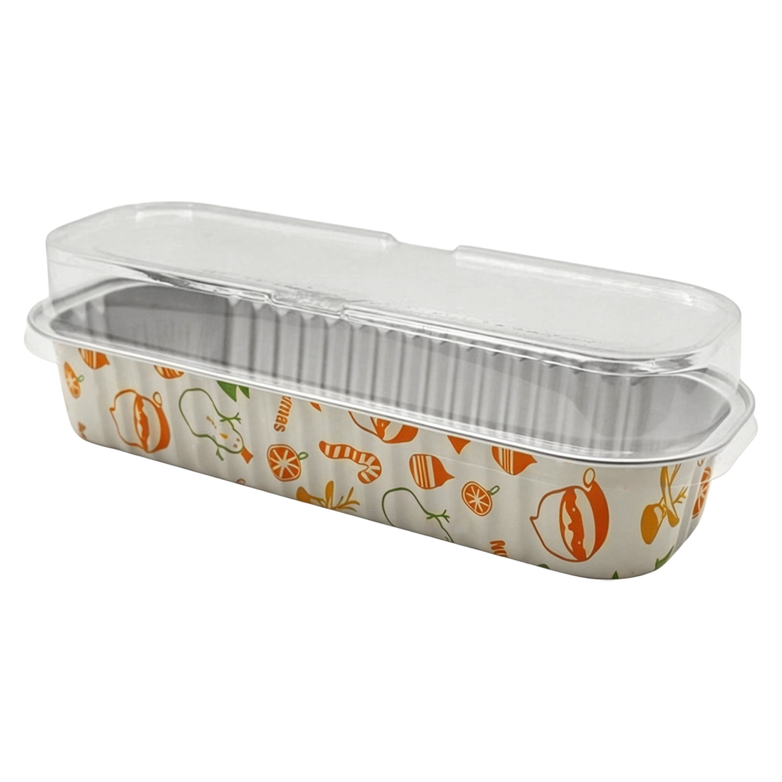 Clode Christmas Tin Foil Containers with Lid – Rectangular Disposable ...