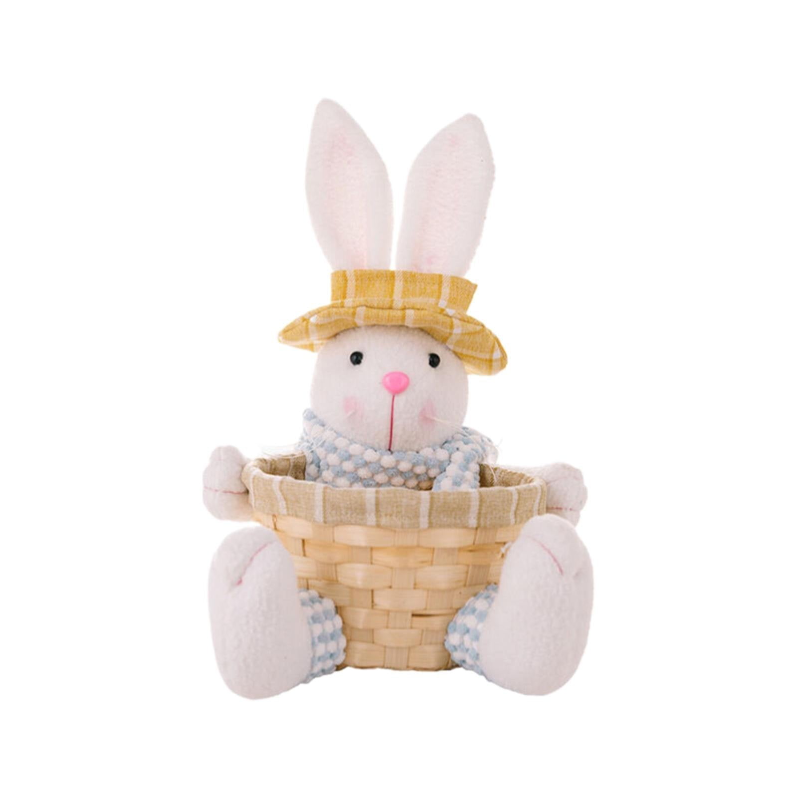 Clode Easter Decorations Checkered Cloth Figurines Candy Baskets ...