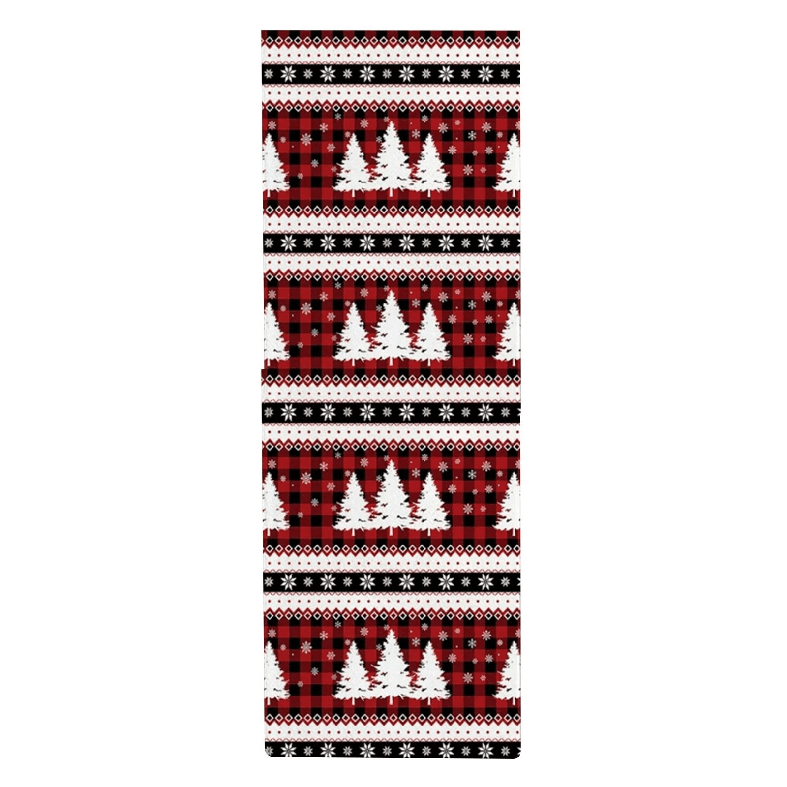 Clode Red Black & White Isle Christmas Tree Pattern Towel – Seasonal ...