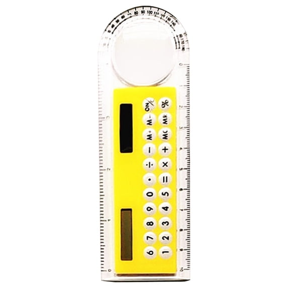 Clode Transparent Ruler Calculator with Magnifier Student School ...