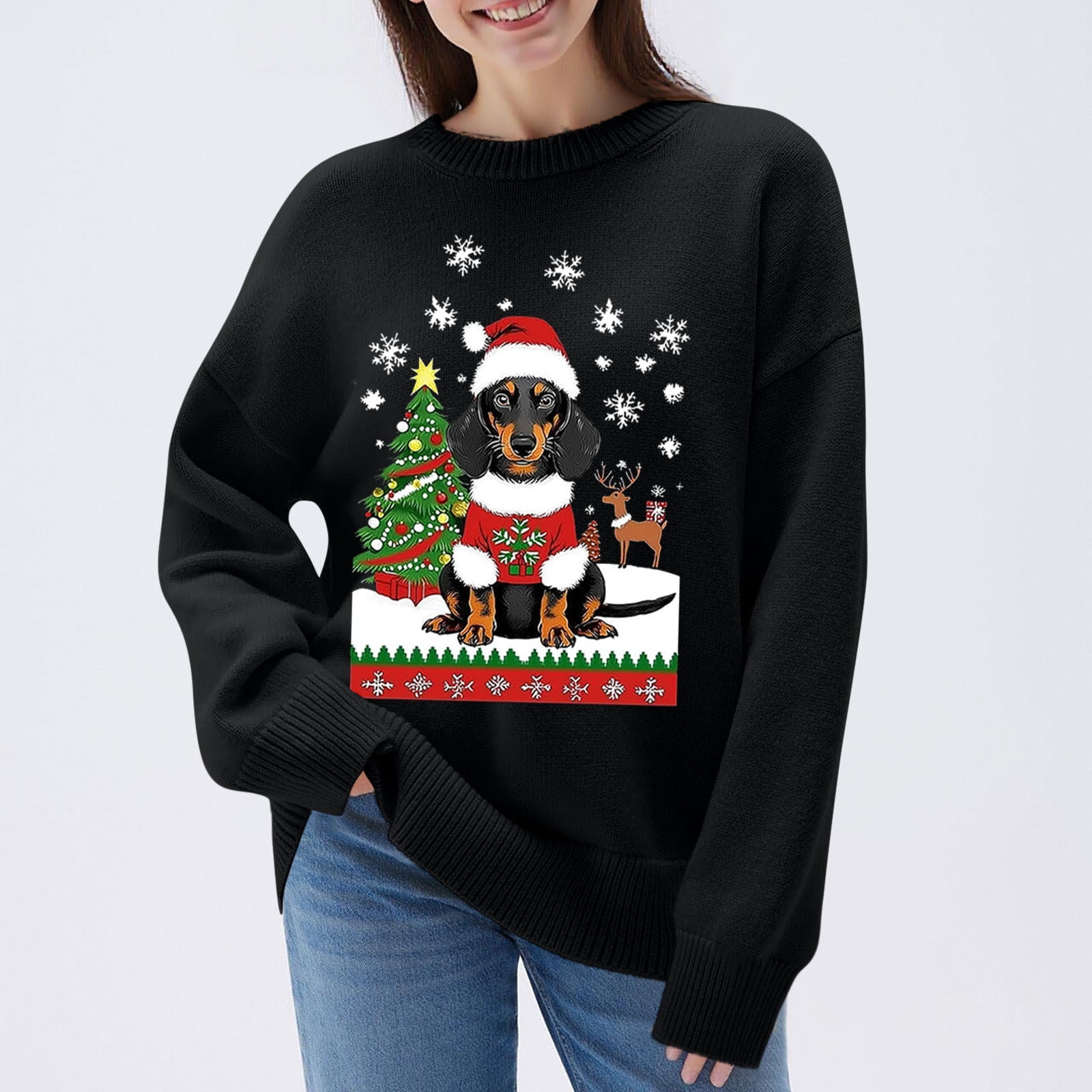 ClodeEU Women's Christmas Sweater ,Crewneck Merry Christmas Pullover ...