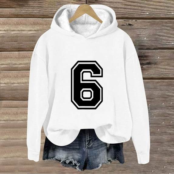 ClodeEU Women's Fleece Lined Letter Print Loose Hooded Sweatshirt ...
