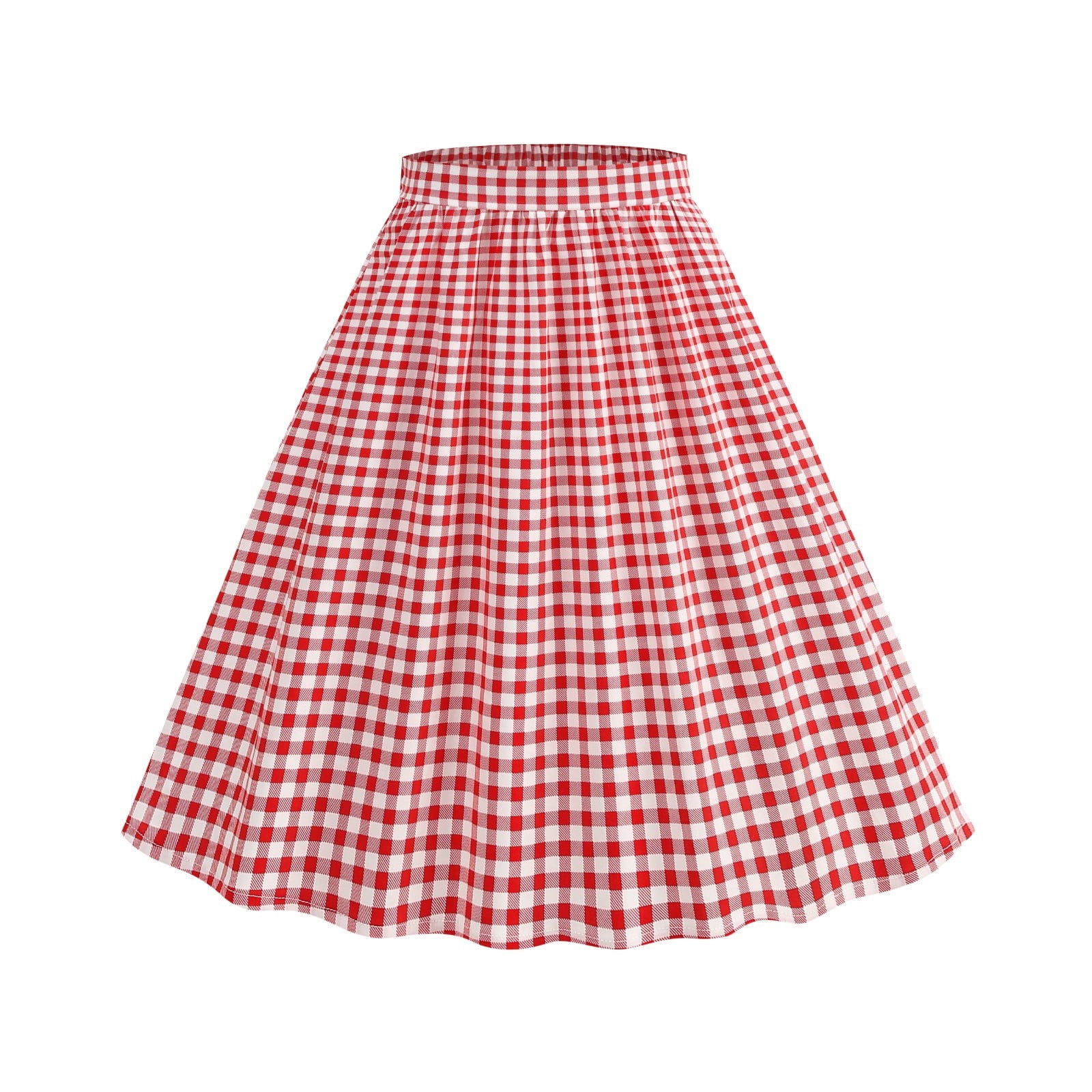 ClodeEU Women's Polka Dot A Line Midi Skirt, High Waist Vintage Swing ...