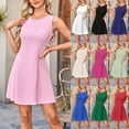 ClodeEU Women's Summer A-Line Sleeveless Grewneck Mini Dress,Club Party ...