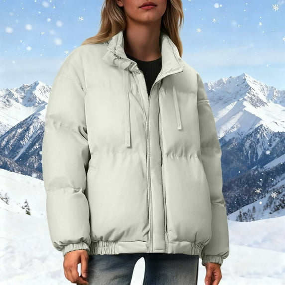 ClodeEU Womens Down Jacket ,Winter Warm Thicken Puffer Coats ,Casual ...